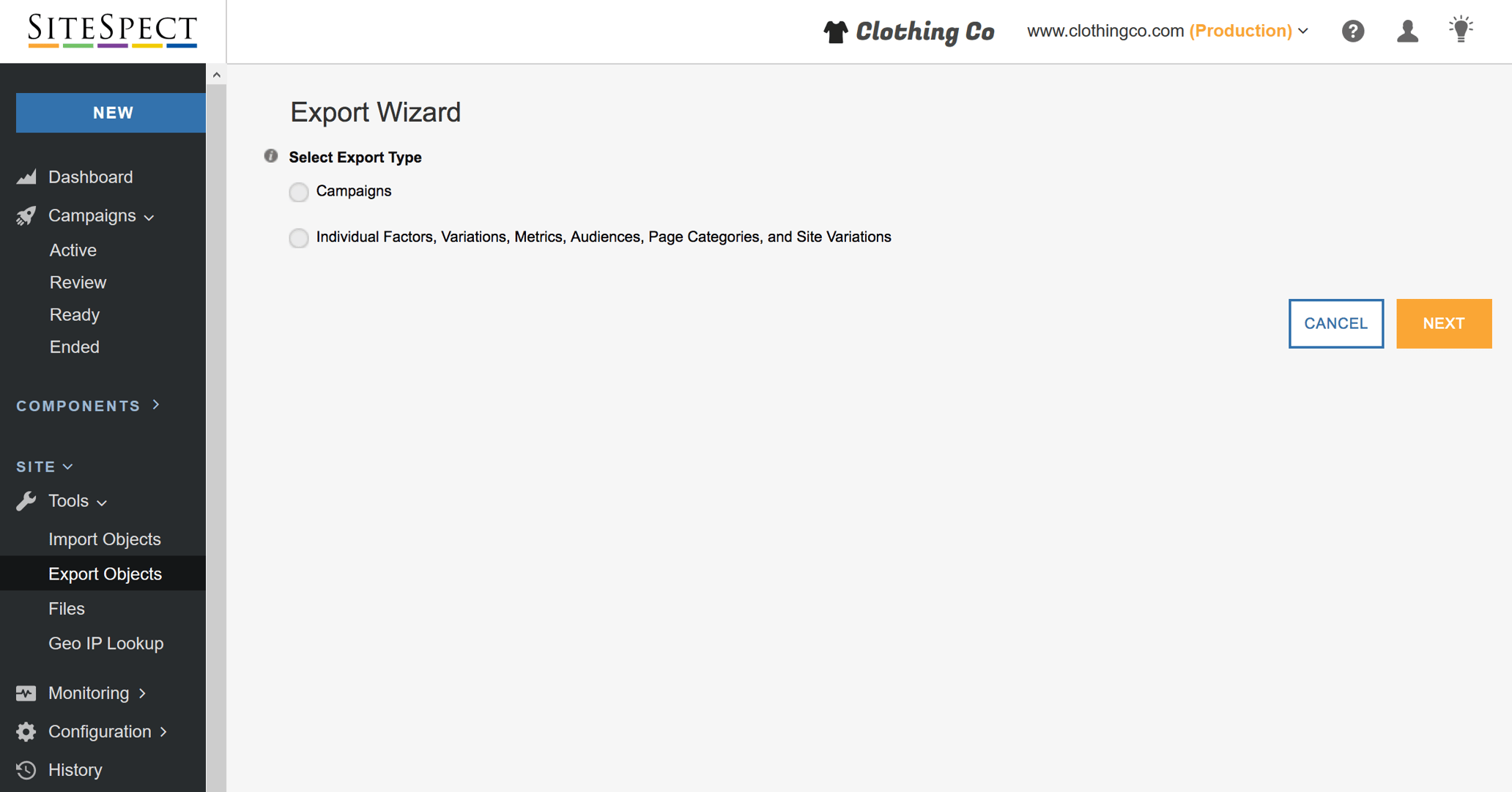 Exporting and Importing SiteSpect Objects