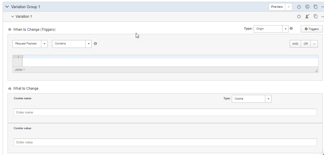 Request Payload Variation
