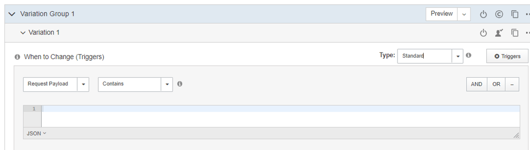 Request Payload Variation