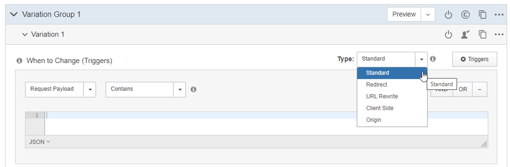 Request Payload Variation