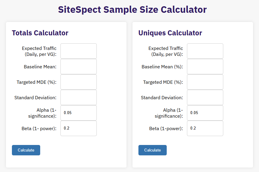 Sample Size Calculator